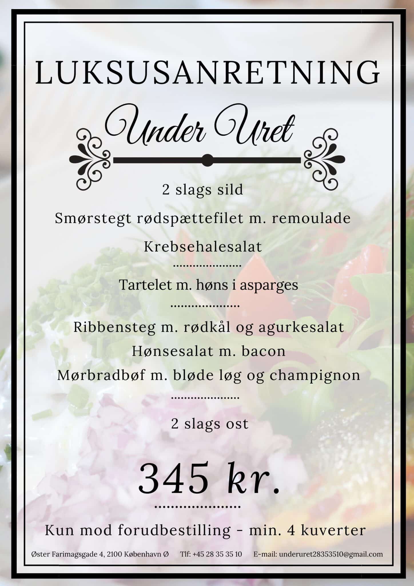 Anretninger - Restaurant Under Uret